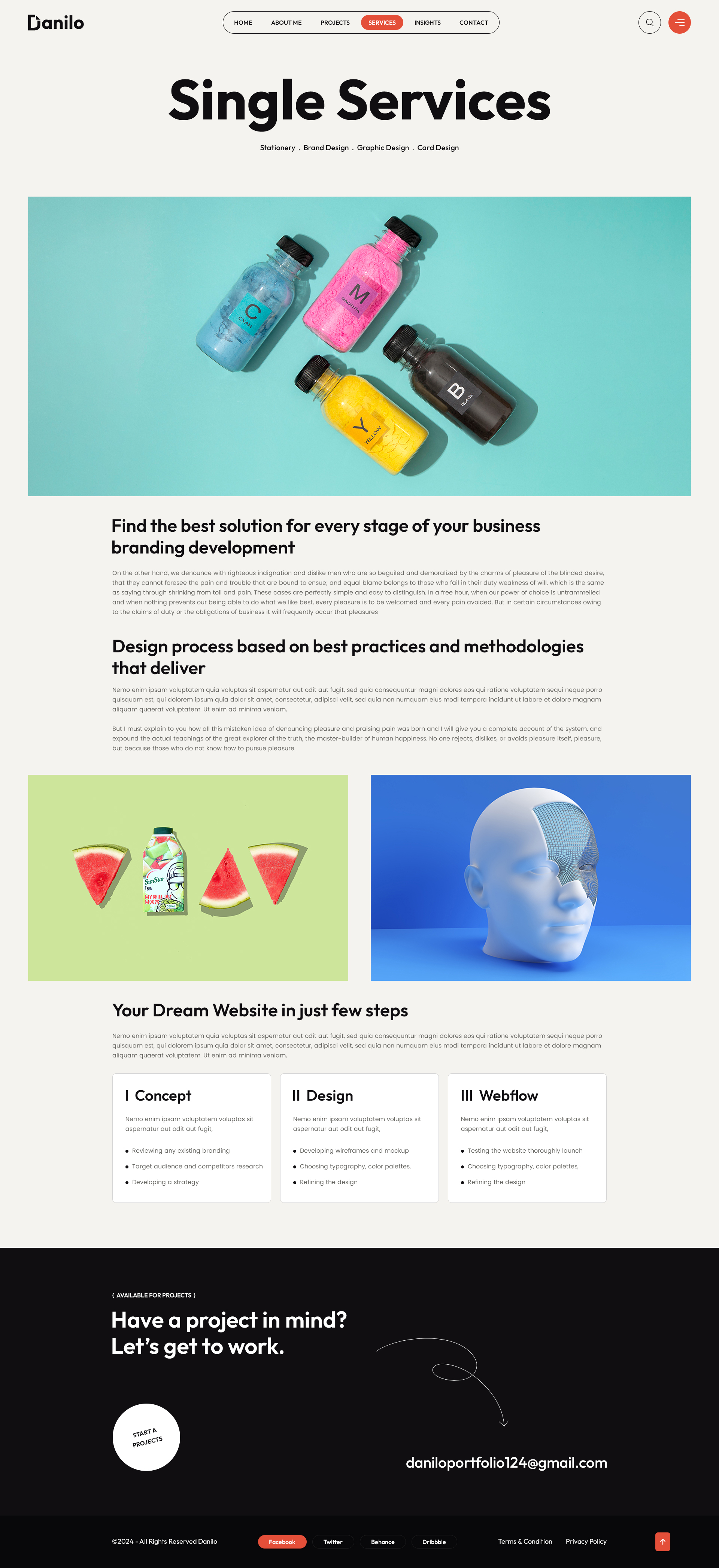 Danilo - Personal Portfolio/CV PSD Template. by Wildstone-Theme | ThemeForest